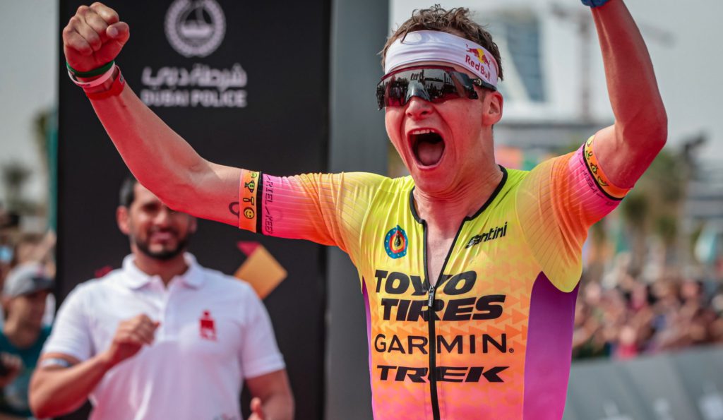 Marten van Riel continues to win Ironman 70.3 despite bleeding foot ...